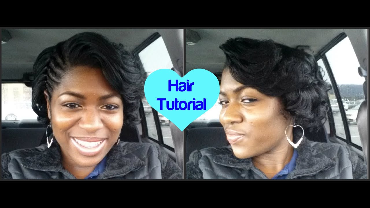 Faux Shaved Side, Feathered Bangs, Flexi Rod Tutorial - YouTube