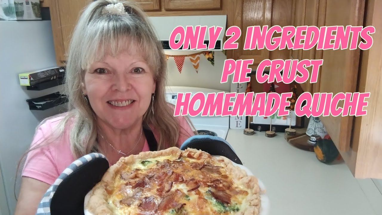 easy pie crust only 2 ingredients recipe quiche self-rising flour ...