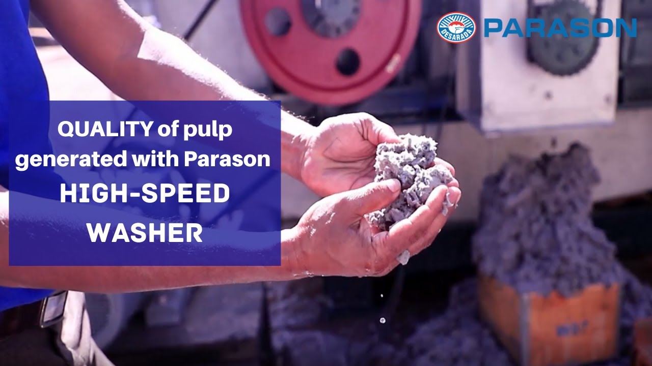 Working of Parason High-Speed Washer - Best Quality Pulp - YouTube
