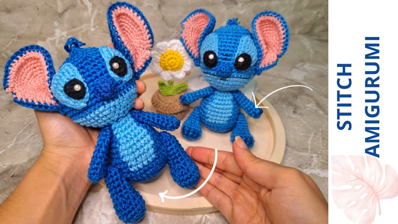 Tutorial STITCH AMIGURUMI ,Como tejer amigurumi de Stitch🔵😰El más ...