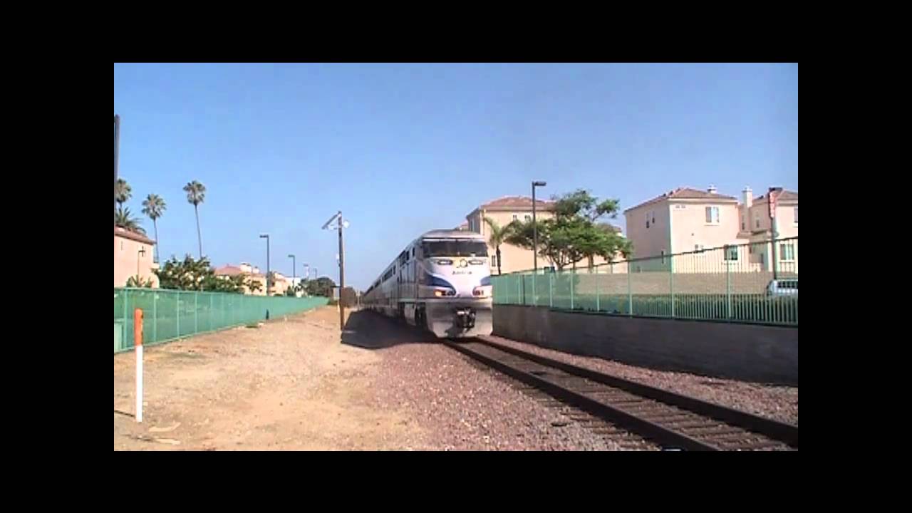 Amtrak 462 leads Amtrak 564 at CP Shell with AWESOME horn - YouTube