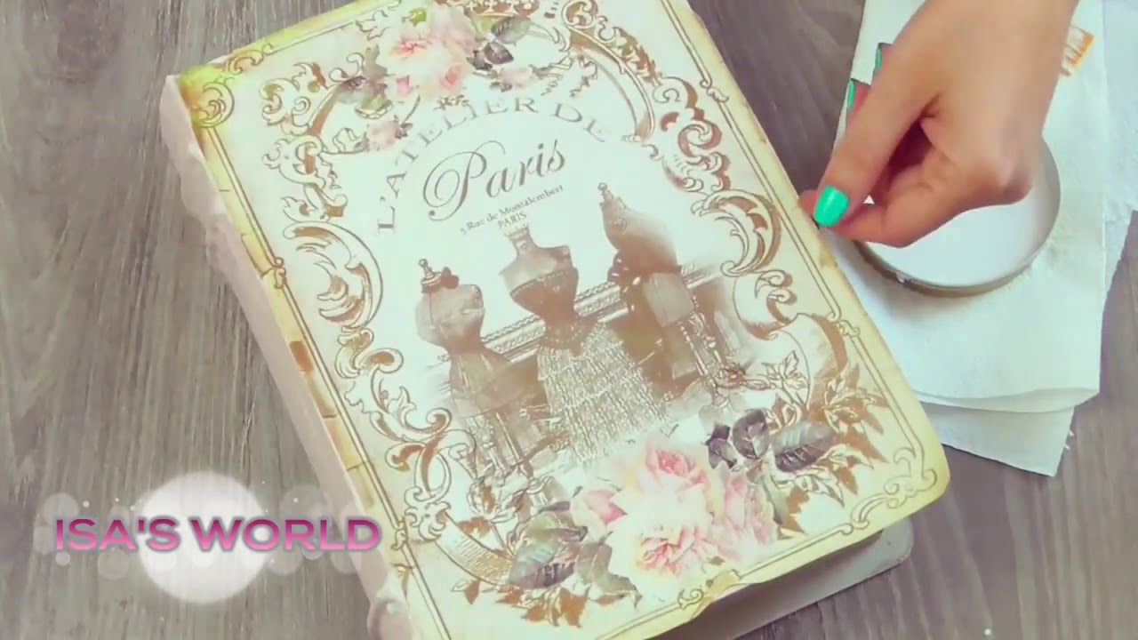 DIY - Vintage Book Storage Box TUTORIAL - room decor ideas - Isa ️ ...