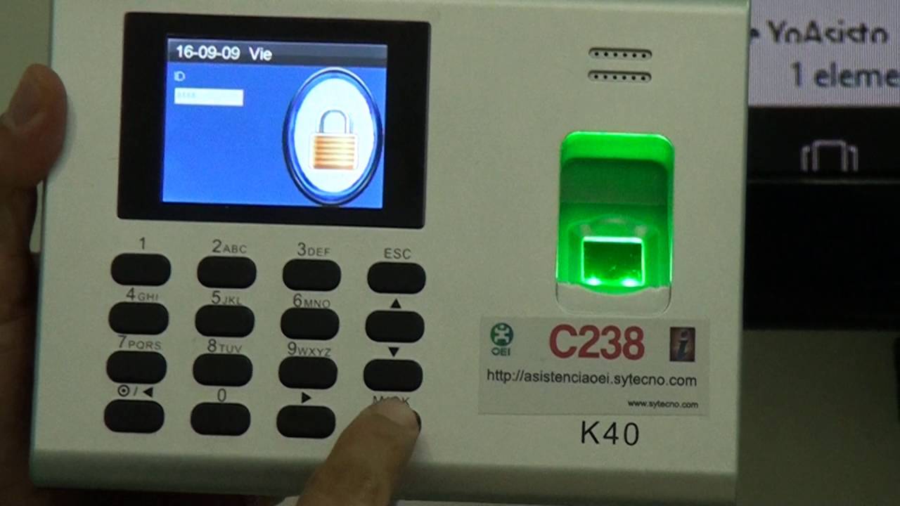 Desbloquear el Biométrico del modo Administrador. - YouTube