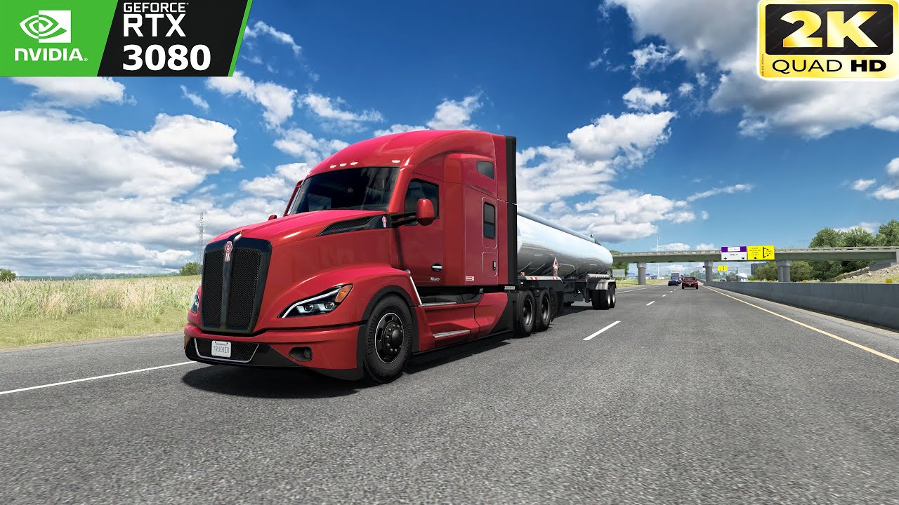American truck simulator Kenworth T680 | JBX Graphics 2 Gameplay [RTX ...