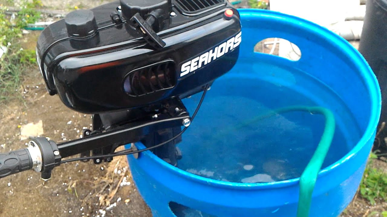 Breaking in 3.5 seahorse Tohatsu Hagkai Chinese Outboard Motors - YouTube