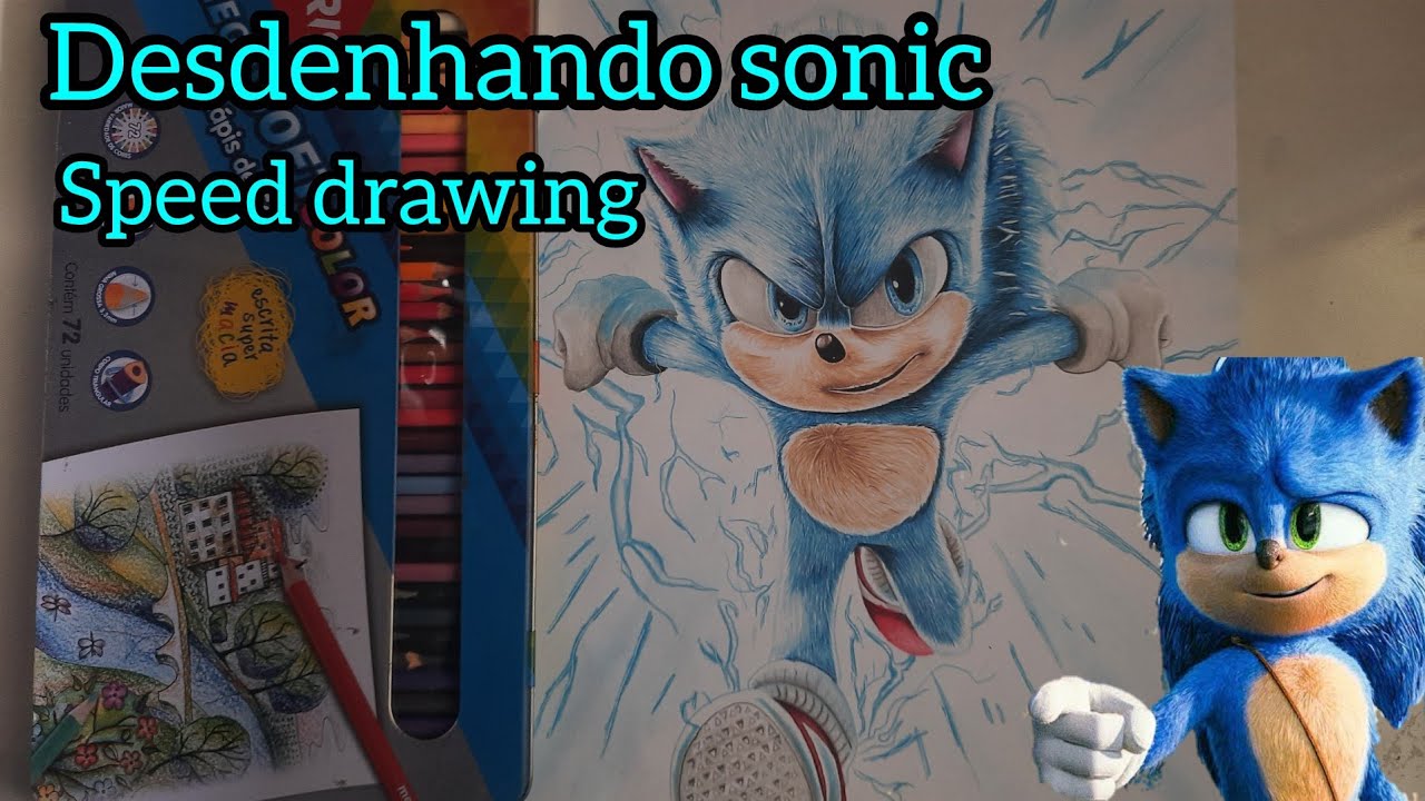desenhando sonic speed drawing/drawing sonic @sandroart3723 - YouTube