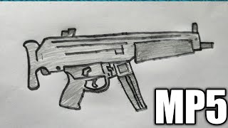 Mp5 Gun Drawing