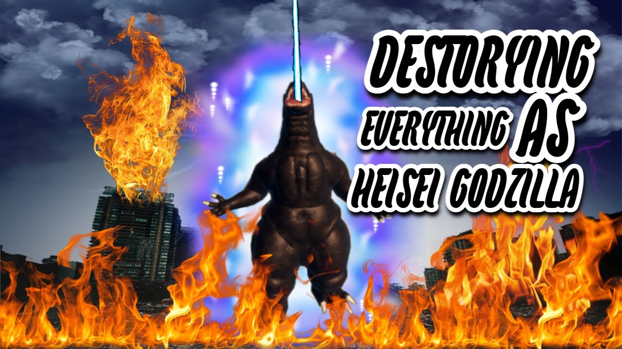 Destroying everything as Heisei Godzilla! - YouTube
