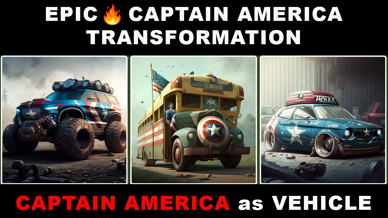IMAGINE AVENGERS CAPTAIN AMERICA as VEHICLE - EPIC 🔥 CAPTAIN AMERICA ...
