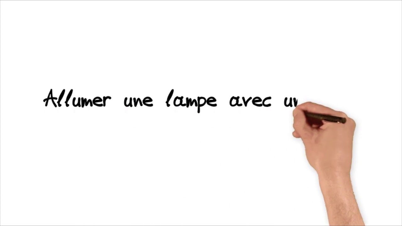 Allumer une lampe avec une pile plate - YouTube