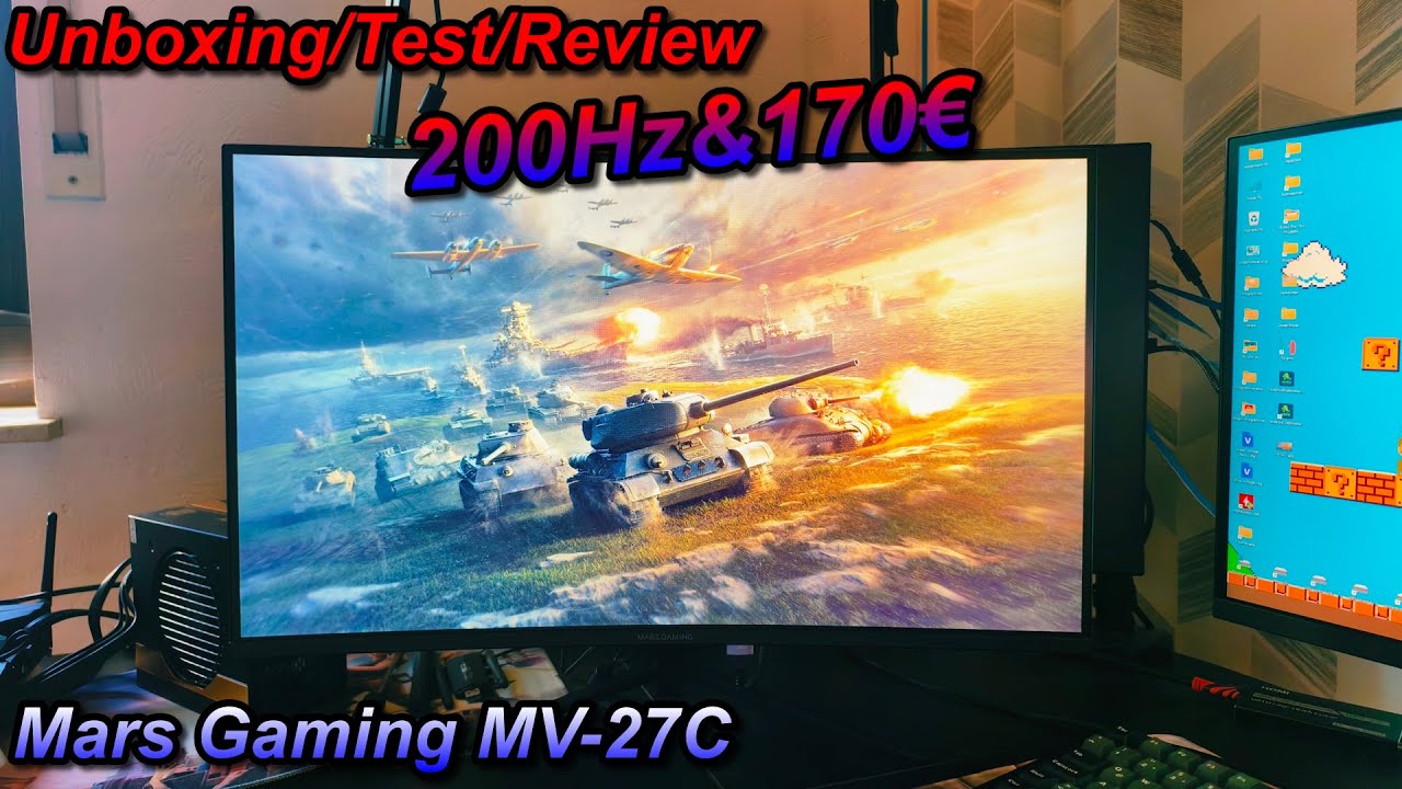 170€ Curved Gaming Monitor - FHD 1080p & 200Hz - Mars Gaming MV-27C ...