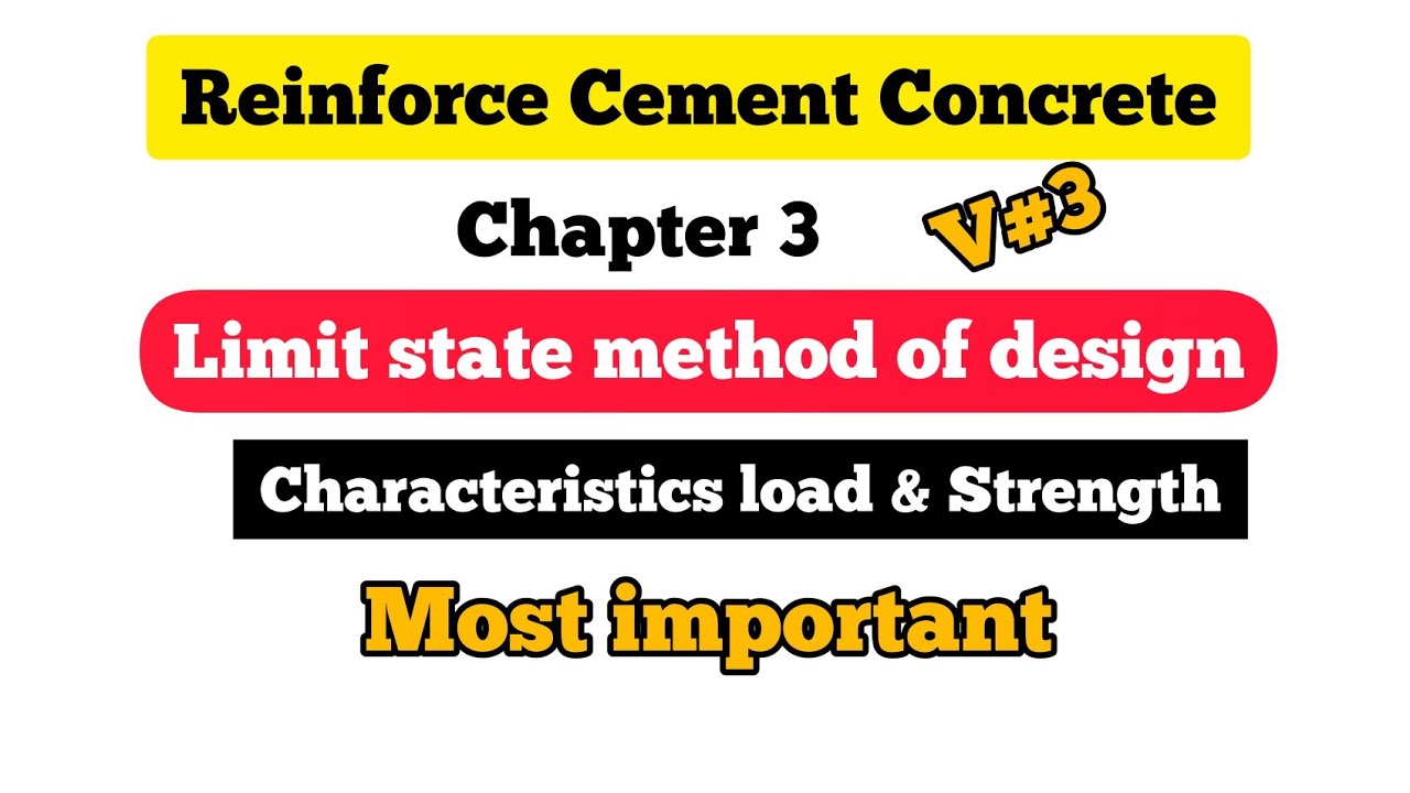 RCC | Chapter 3 | Limit state method | Characteristics strength & load ...