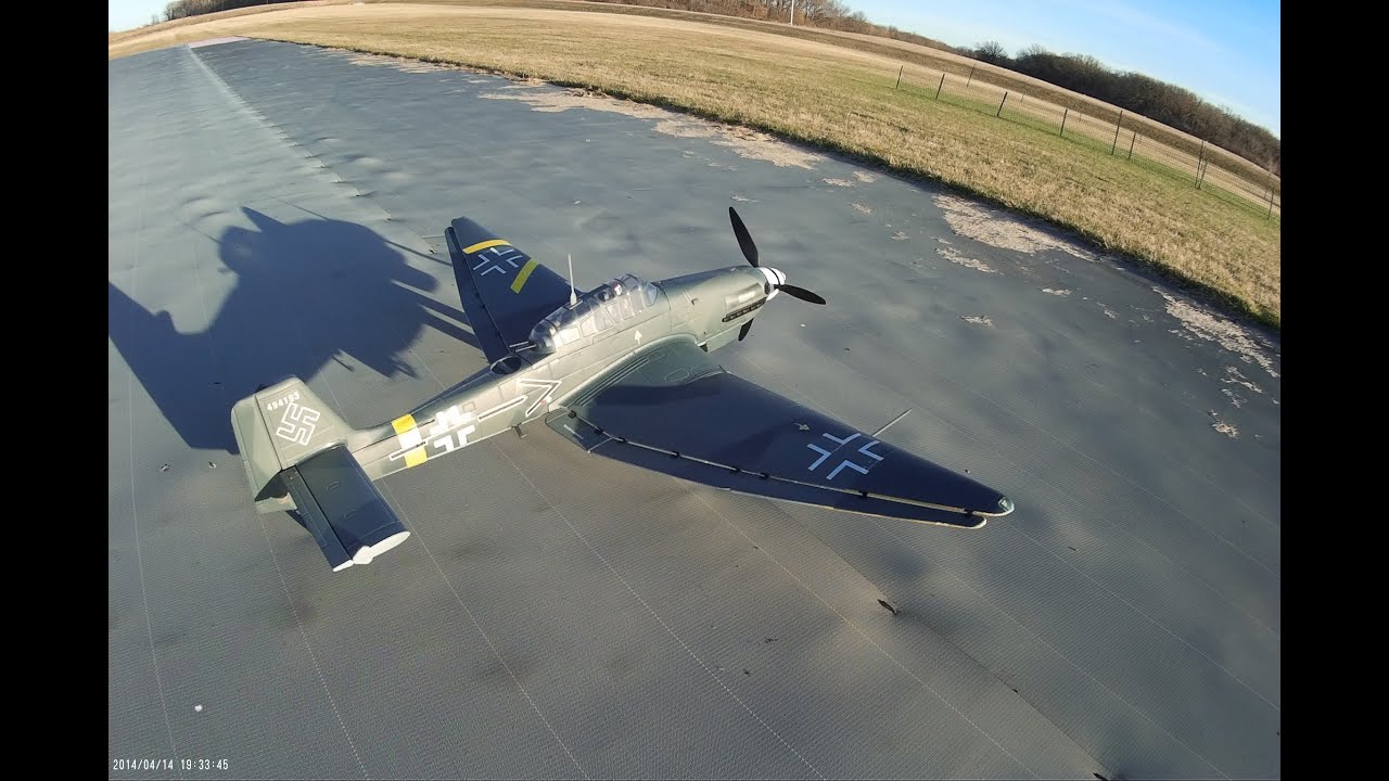 fms stuka mr rc sound 4.1 scale model or toy airplane? - YouTube