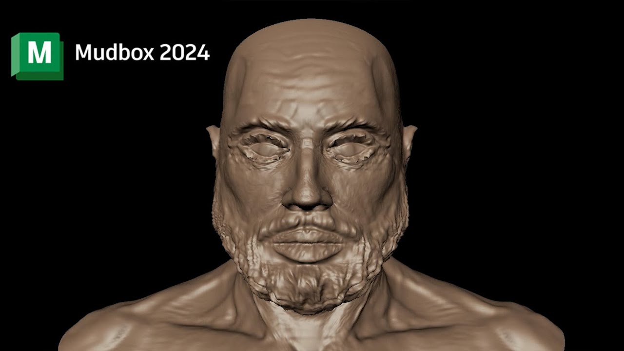 Sculpting: Man with beard (Mudbox) - YouTube