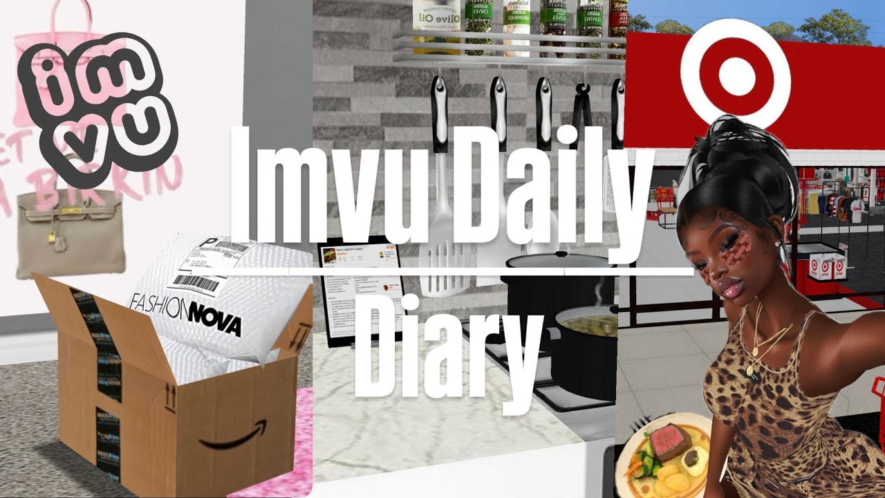 IMVU Daily Diary 📔| Morning Routine + Target Run🛍️+ Cooking Dinner👩🏾‍🍳 ...