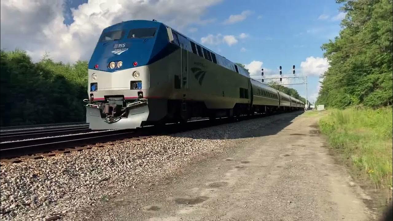 Amtrak P089 SB Engine 155 - YouTube