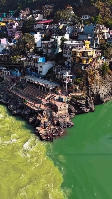 The birth of River Ganga Devprayag Sangam😍Do comment#sangam#ganga # ...