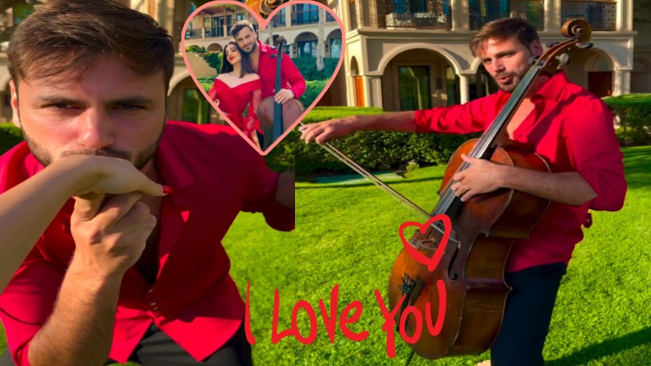 Stjepan Hauser play a romantic music for his girlfriend enjoy the life ...