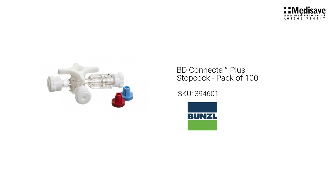 BD Connecta™ Plus Stopcock Pack of 100 394601 1920x1080 - YouTube
