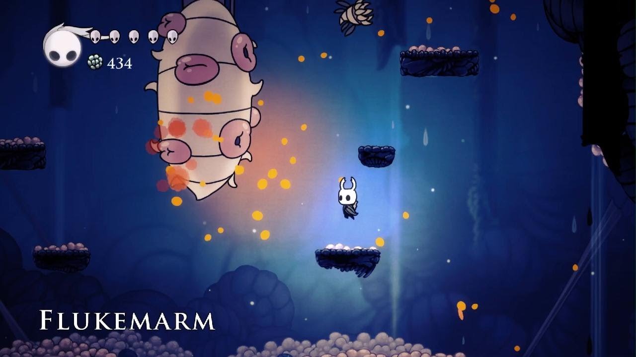 Hollow Knight Flukemarm boss fight! - YouTube