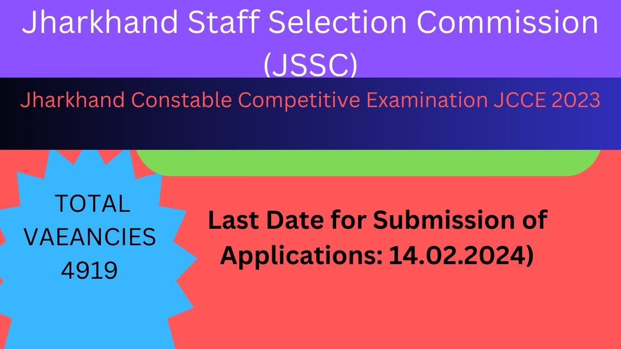 Jharkhand Staff Selection Commission (JSSC) |Jharkhand Constable ...