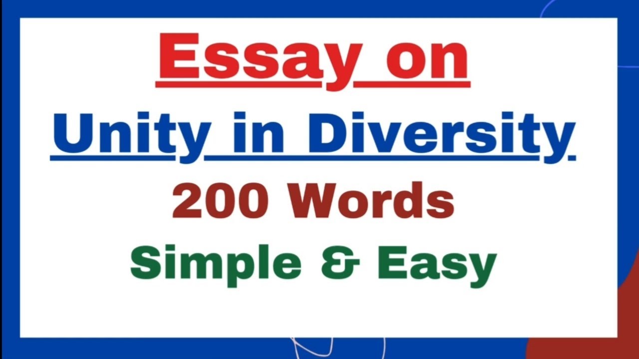 Essay on Unity in Diversity in India in 200 Words | Essay Paragraph ...