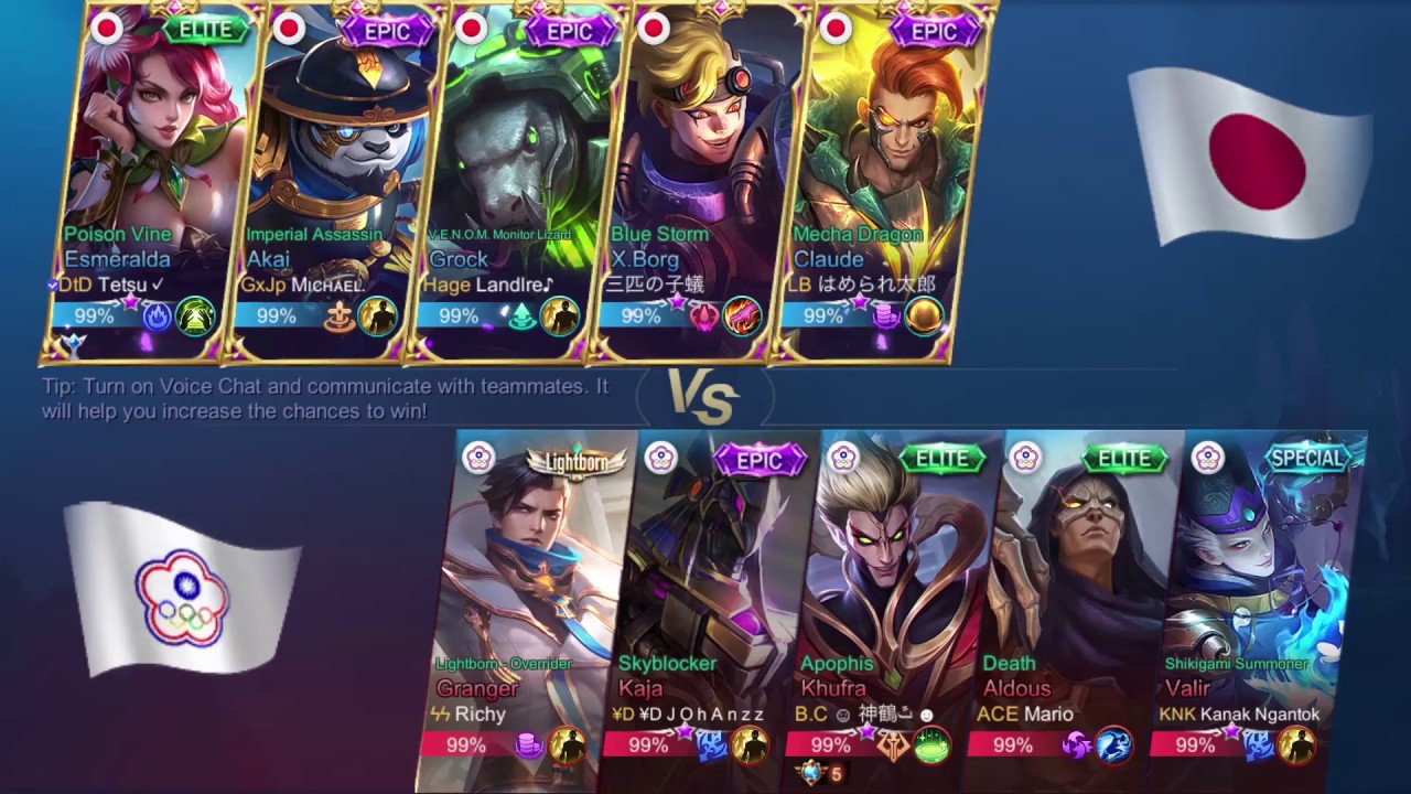 Mobile Legends - Team Taiwan Vs Team Japan - YouTube