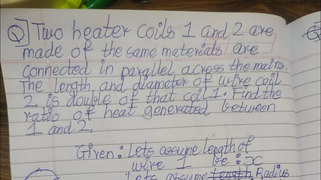 Two heater coils 1 and 2 are made of the same materials are connected ...