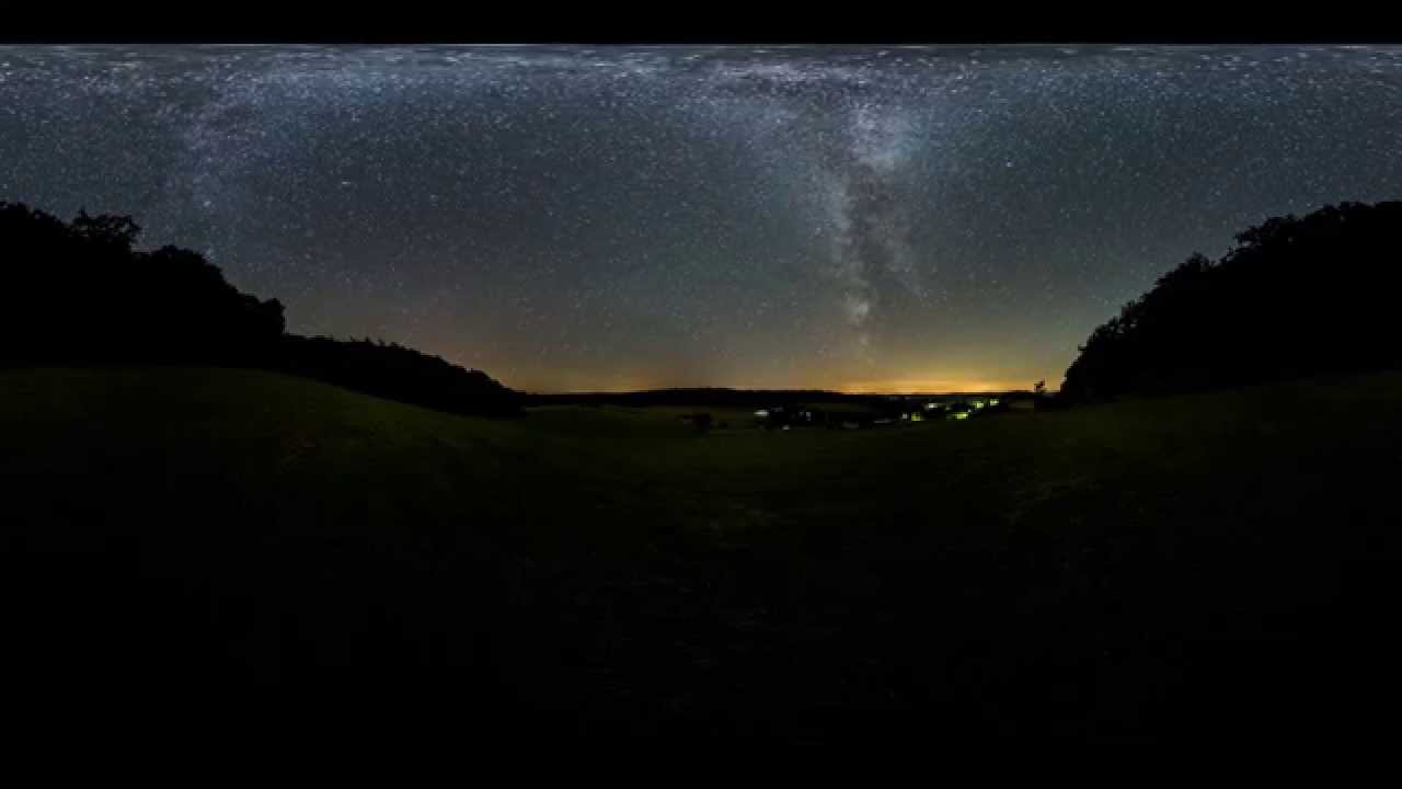 milky way in equirectangular projektion - YouTube