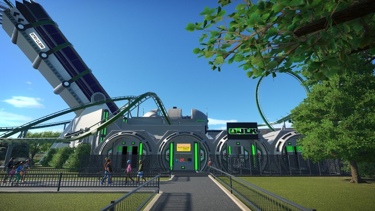 Planet Coaster The Incredible Hulk F25 Rollercoaster - Ride Experience ...