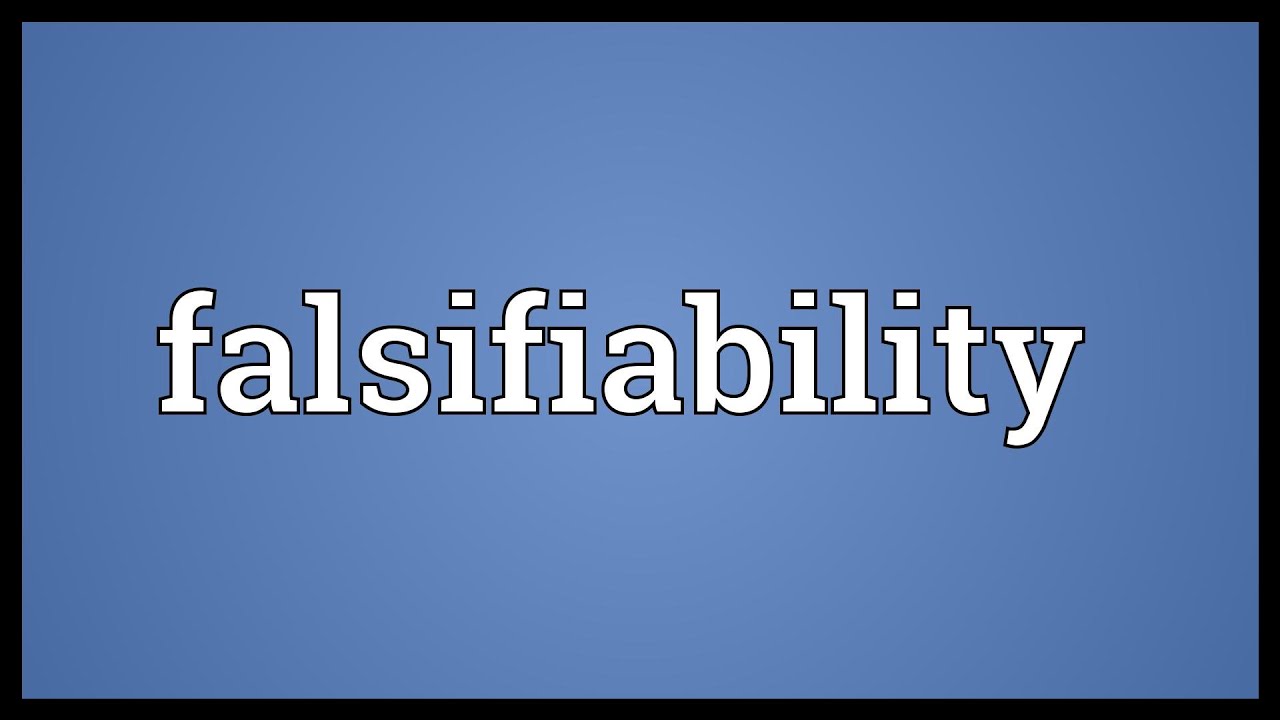 Falsifiability Meaning - YouTube
