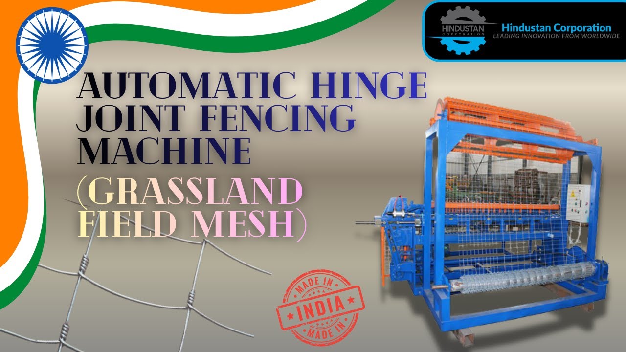 Automatic Grassland Field wire mesh fence machine. - YouTube