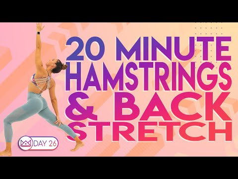 20 Minute Hamstrings and Back Stretch| 30 Day At-Home Workout Challenge | Day 26