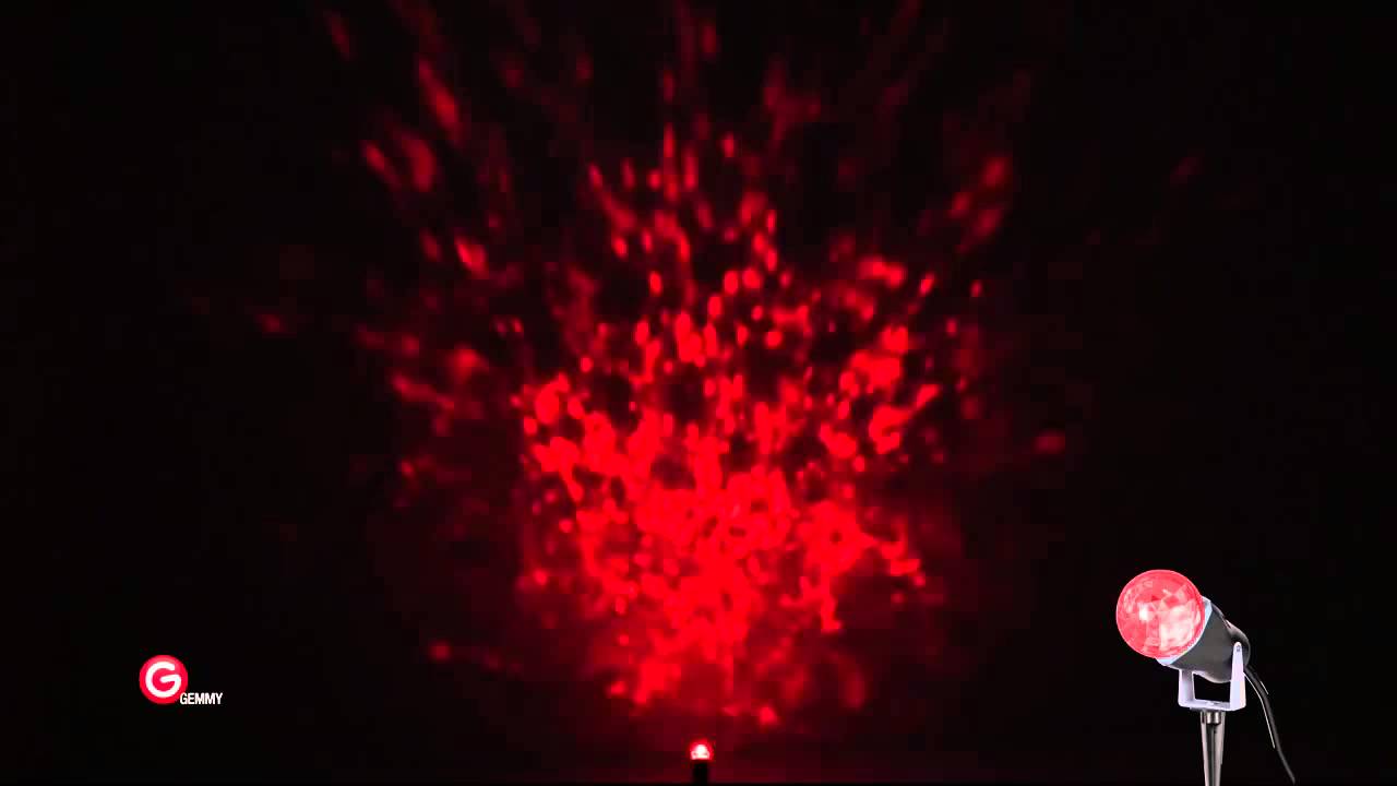 Lightshow 10.24 in. Red Projection Kaleidoscope Spotlight (Gemmy) - YouTube