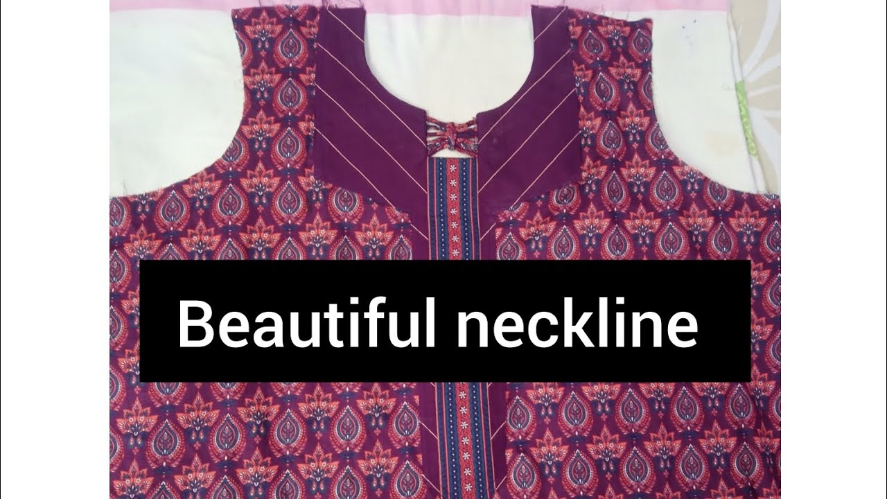 Beautiful neckline/Easy to stitch/Sewing tips and tricks/Simple& decent ...