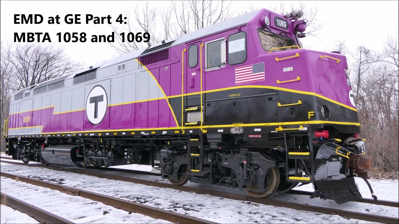 EMD at GE Part 5: Wabtec Tests MBTA F40PH 3C 1069 and 1058 - YouTube