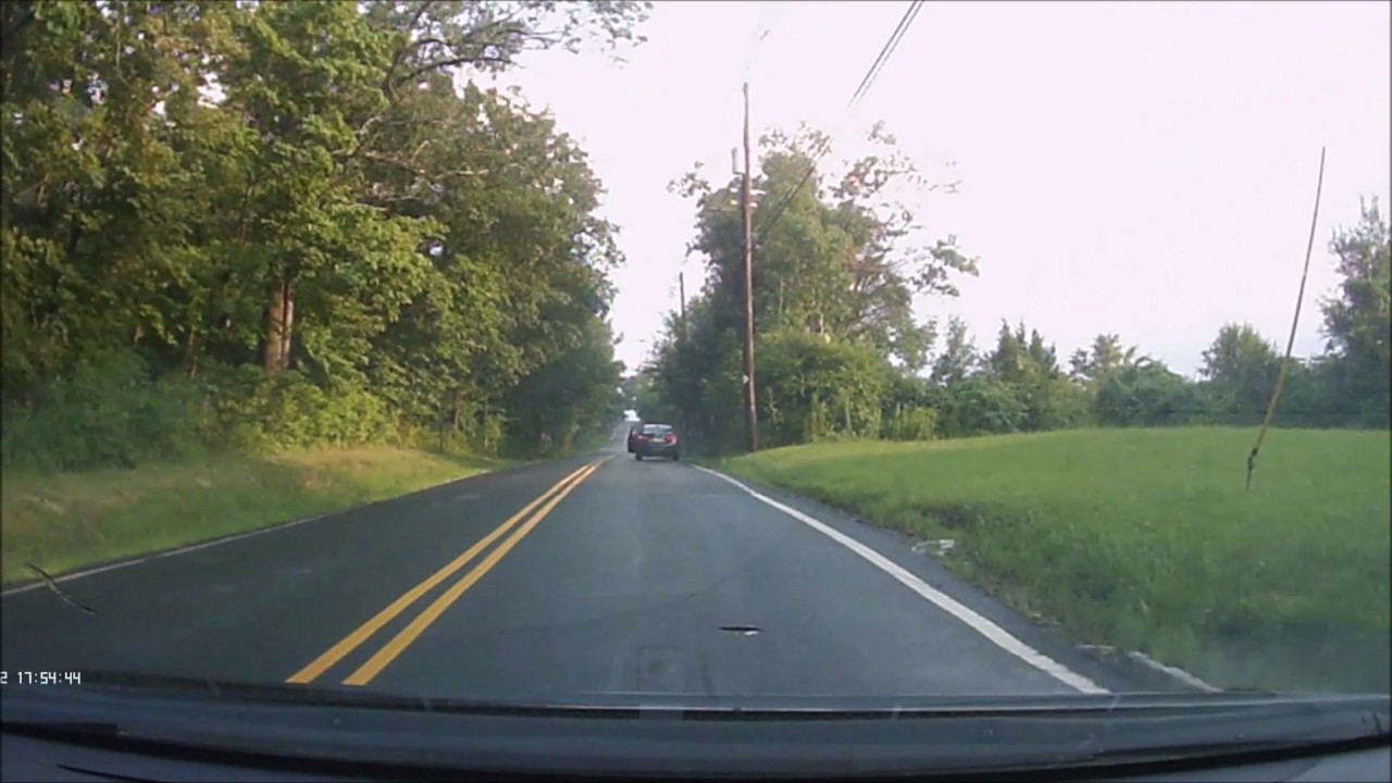 Car hitting curb - YouTube