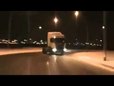 INSANE Semi Truck Roundabout Drifting! LOL - YouTube