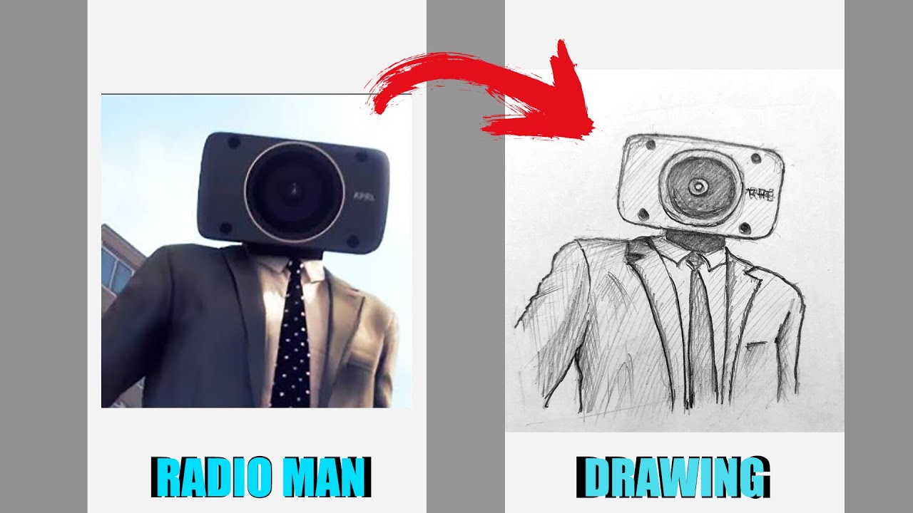 How to draw Skibidi Toilet Radio Man - YouTube