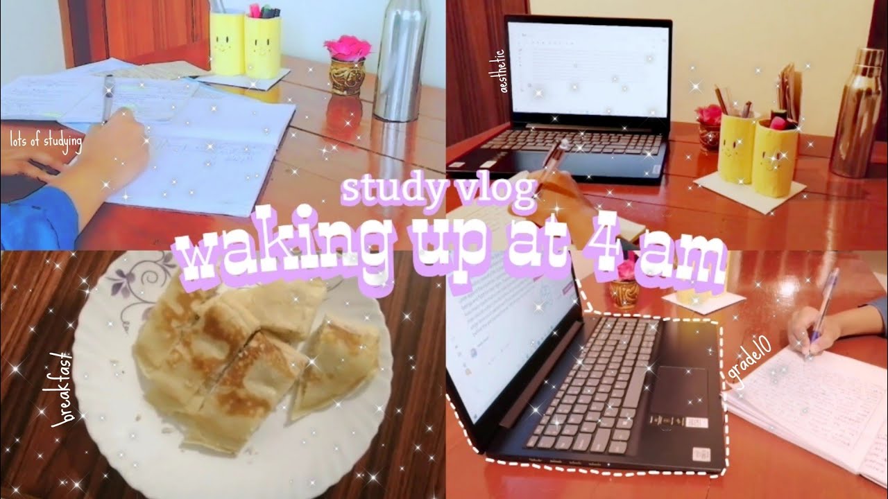 4AM Productive morning Routine||Study vlog class10📚||Study Diaries🍒 ...