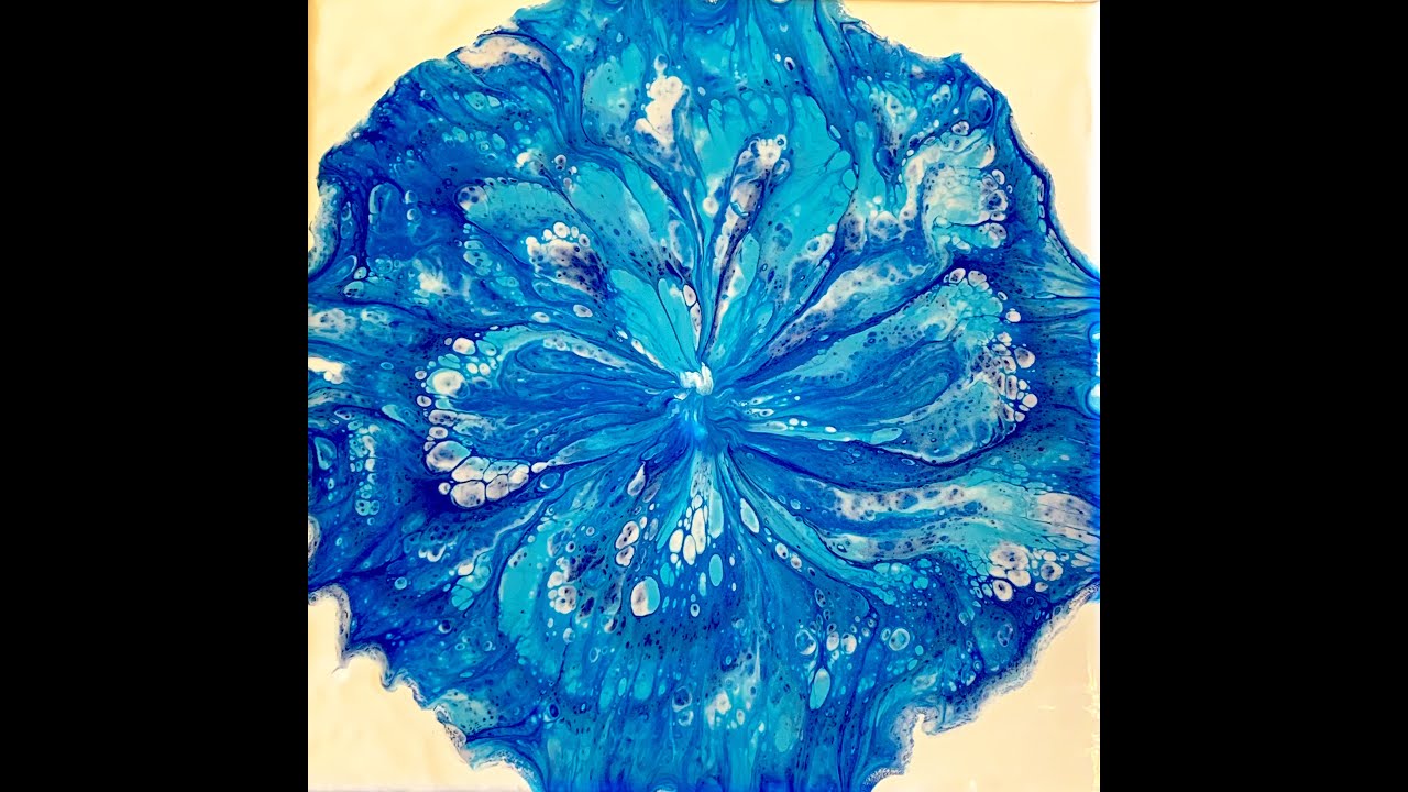Reverse Dip Flower Painting - Acrylic Pouring - YouTube