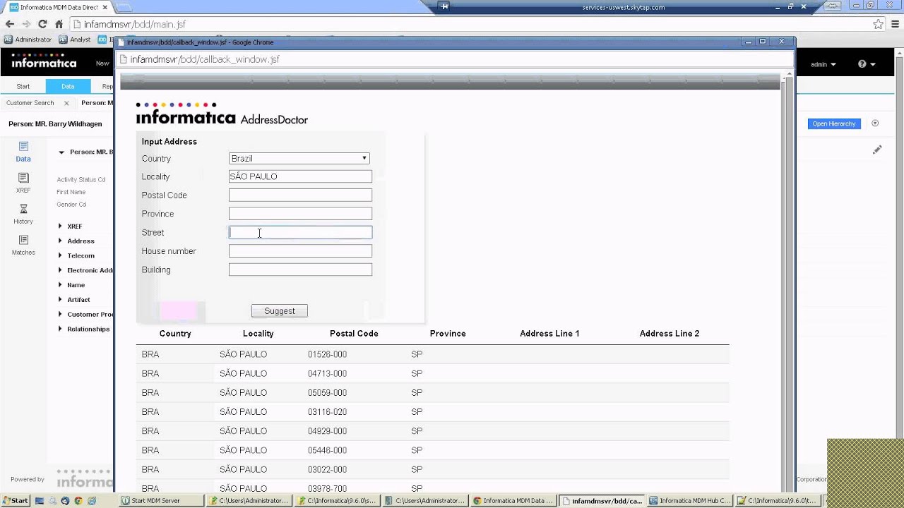 Informatica MDM IDD Address Doctor FastComplete demo - YouTube