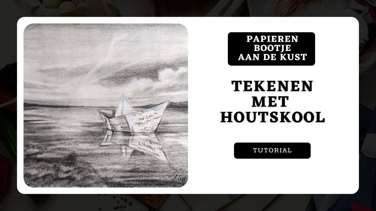 Hoe teken je met Houtskool - Bootje tekenen - YouTube