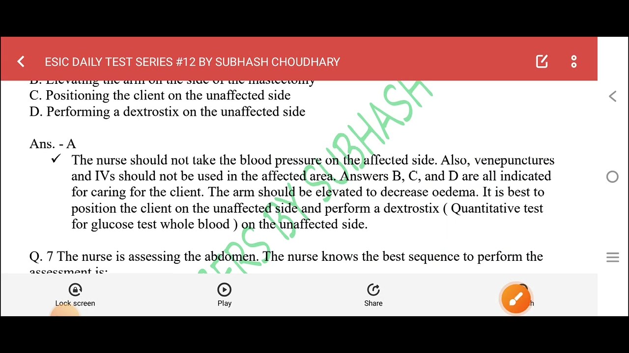 ESIC MCQs Test Series #12 Answer key || Solution key || ESIC Model ...