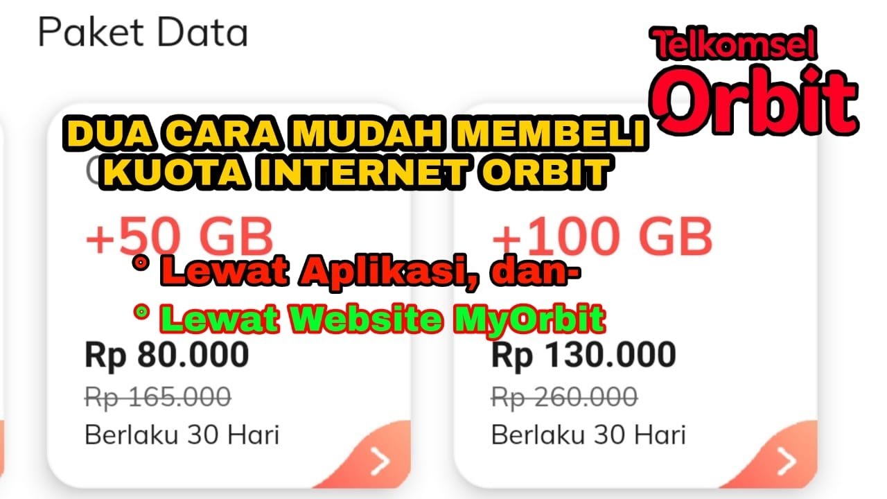 TELKOMSEL ORBIT | CARA BELI PAKET DATA MYORBIT TELKOMSEL - YouTube