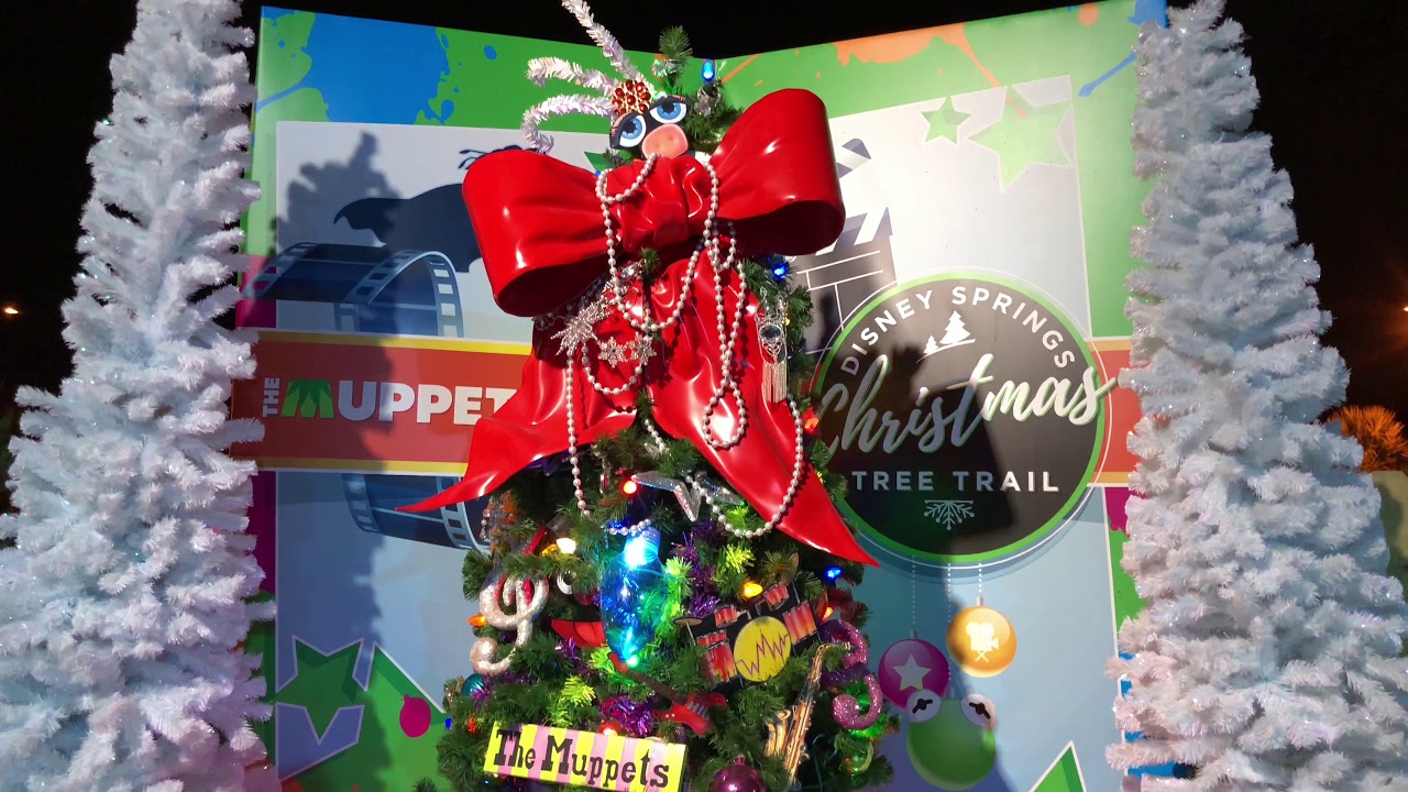 Disney Springs Christmas Tree Trail 2017 [4K] - YouTube