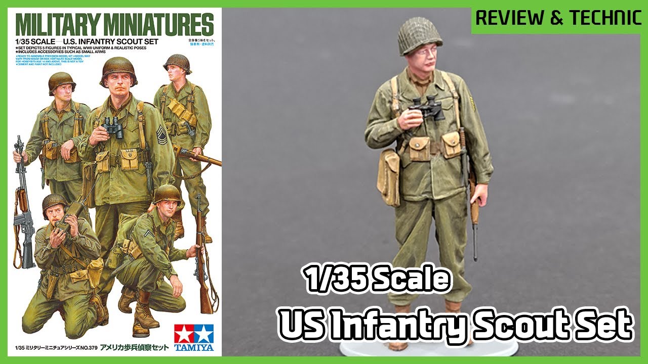 [REVIEW & TECHNIC] 타미야 신제품! 1/35 US Infantry Scout Set 도색 작업기 (Tamiya ...