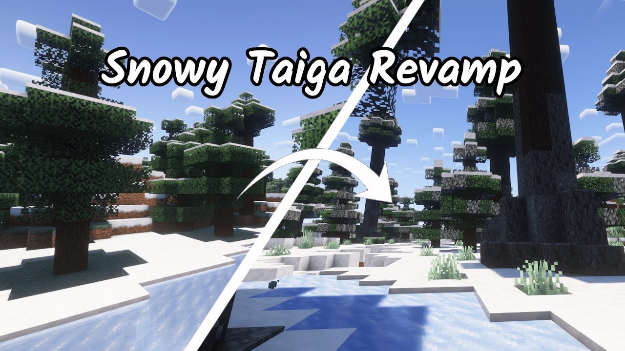 Revamping the Snowy Taiga – New POI & Frozen Cave! - YouTube
