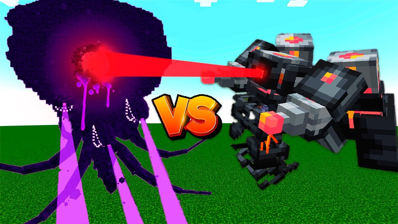 Wither Storm vs NEW Harbinger from L_Ender's Cataclysm - YouTube