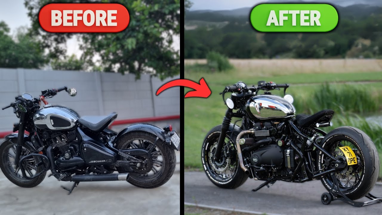 JAWA 42 Bobber 🔥 TRANSFORMED into Thornton Hundred / Triumph Bobber ...